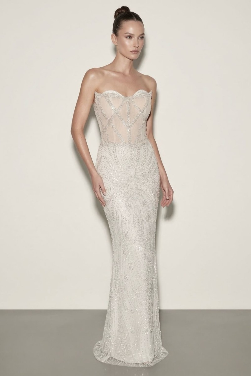 Moonlight Cream Elbise